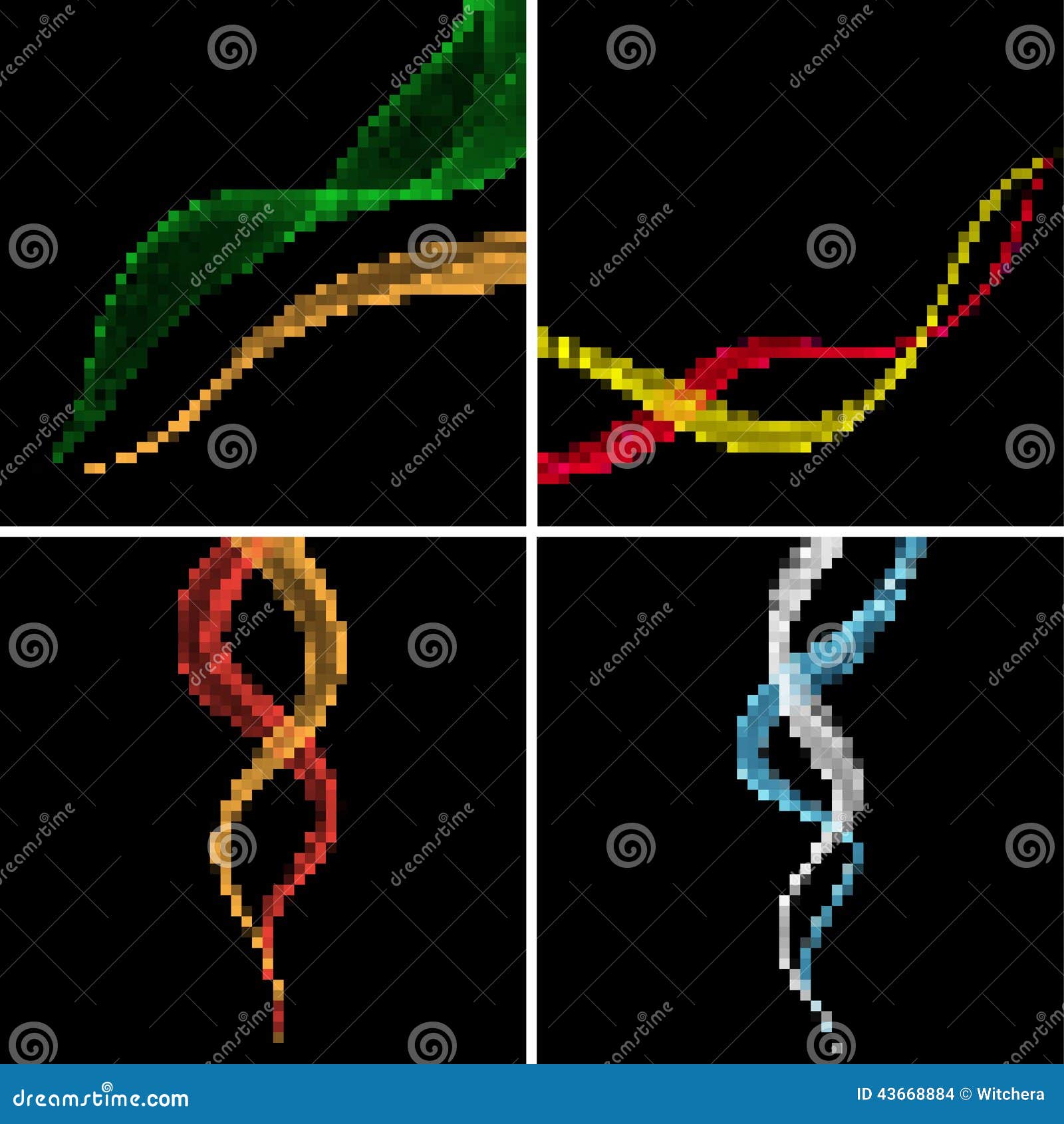 109 Pixel Art Abstract_ Pixel Art Posters With Abstract Design Stock ...