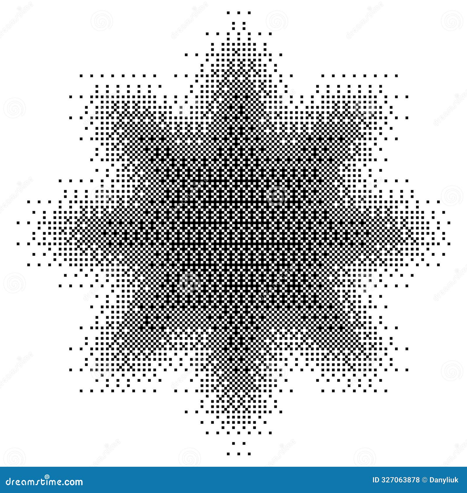 Pixel Abstract Shape Gradient Art Halftone Style Stock Vector ...