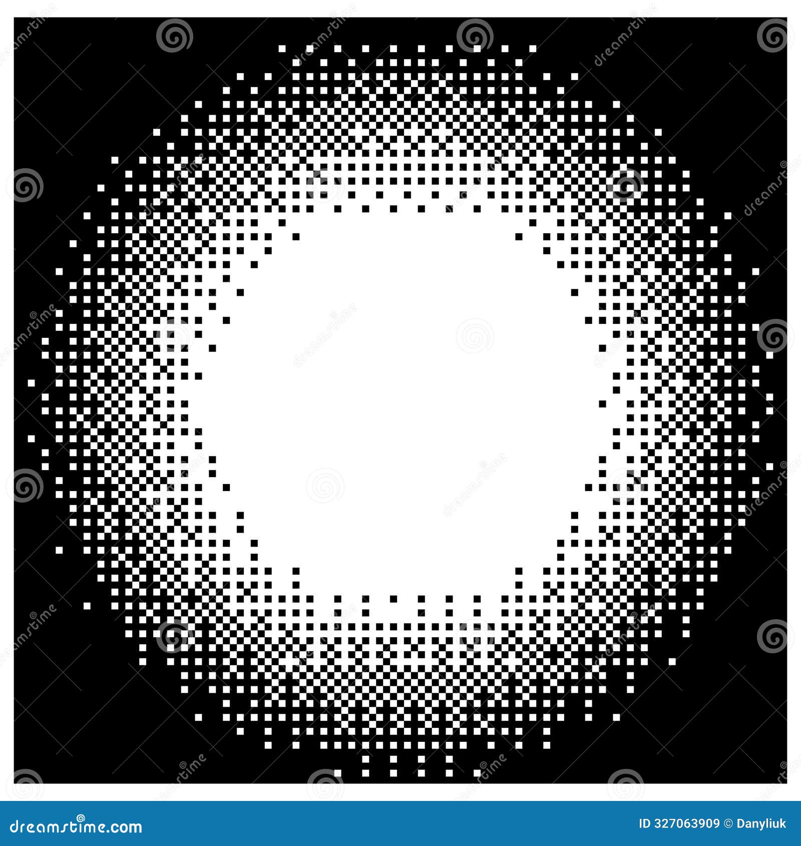 Pixel Abstract Shape Gradient Art Halftone Style Stock Vector ...