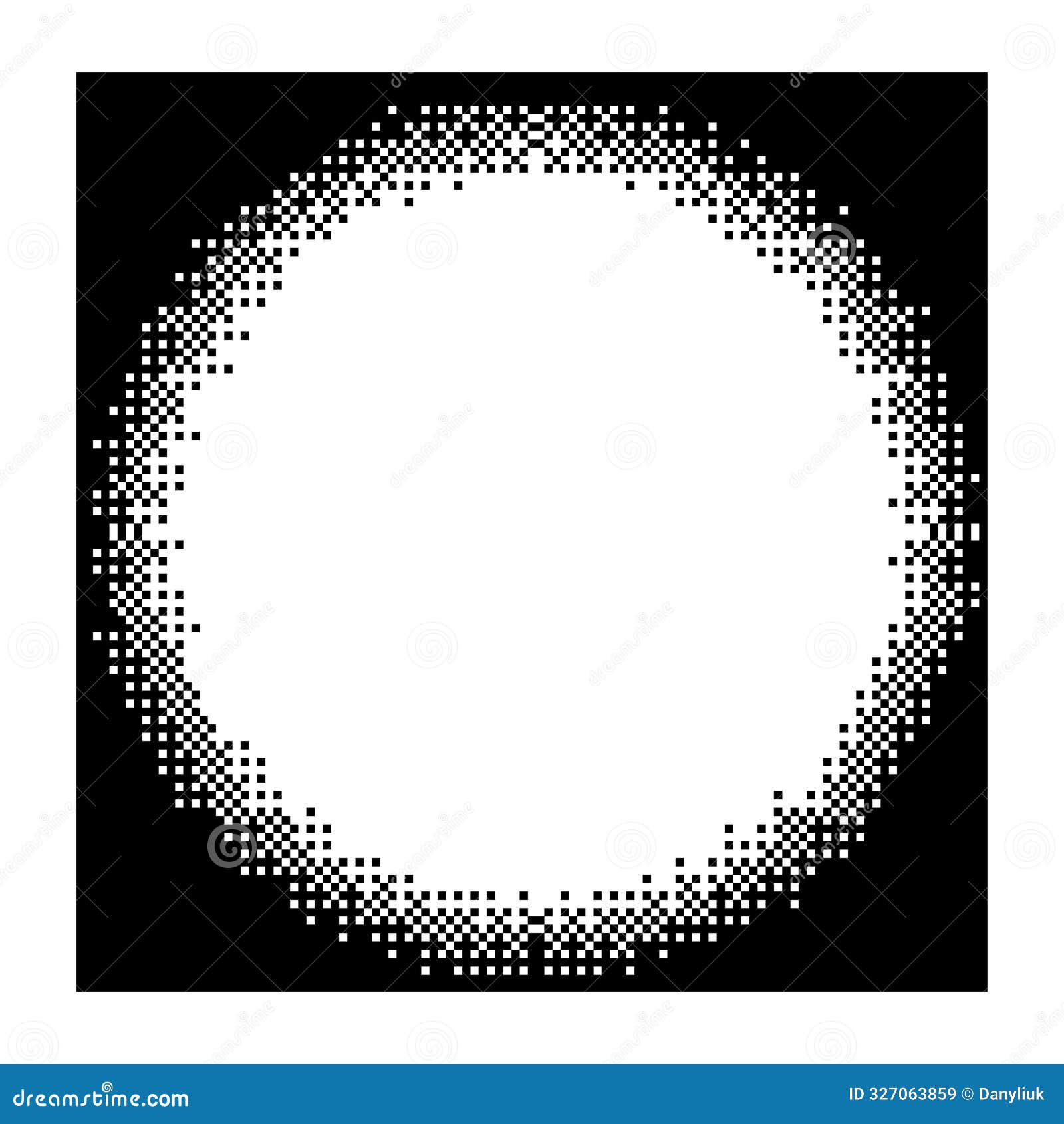 Pixel Abstract Shape Gradient Art Halftone Style Stock Vector ...