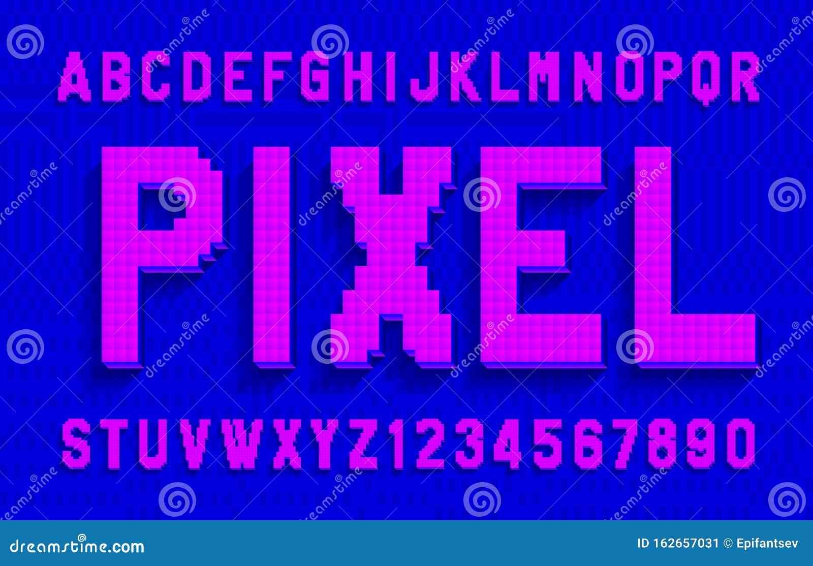 Pixel Shadow Font. Vector Alphabet | CartoonDealer.com #114908895