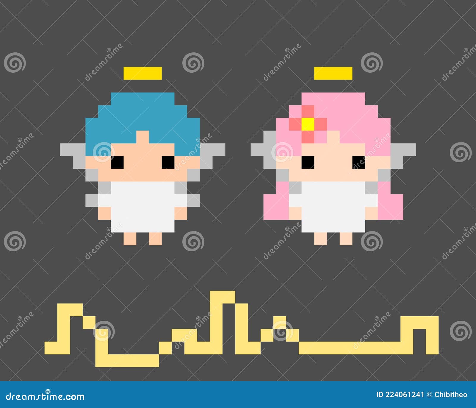 Angel. Pixel Art Angel. Cupid. Cross Stitch. Vector Illustration ...
