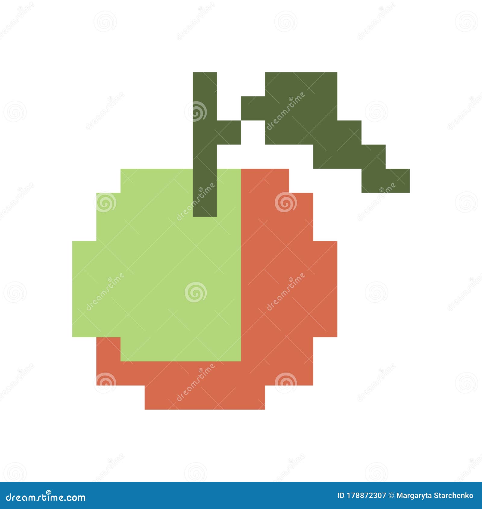 Pixel apple icon stock vector. Illustration of freshness - 178872307