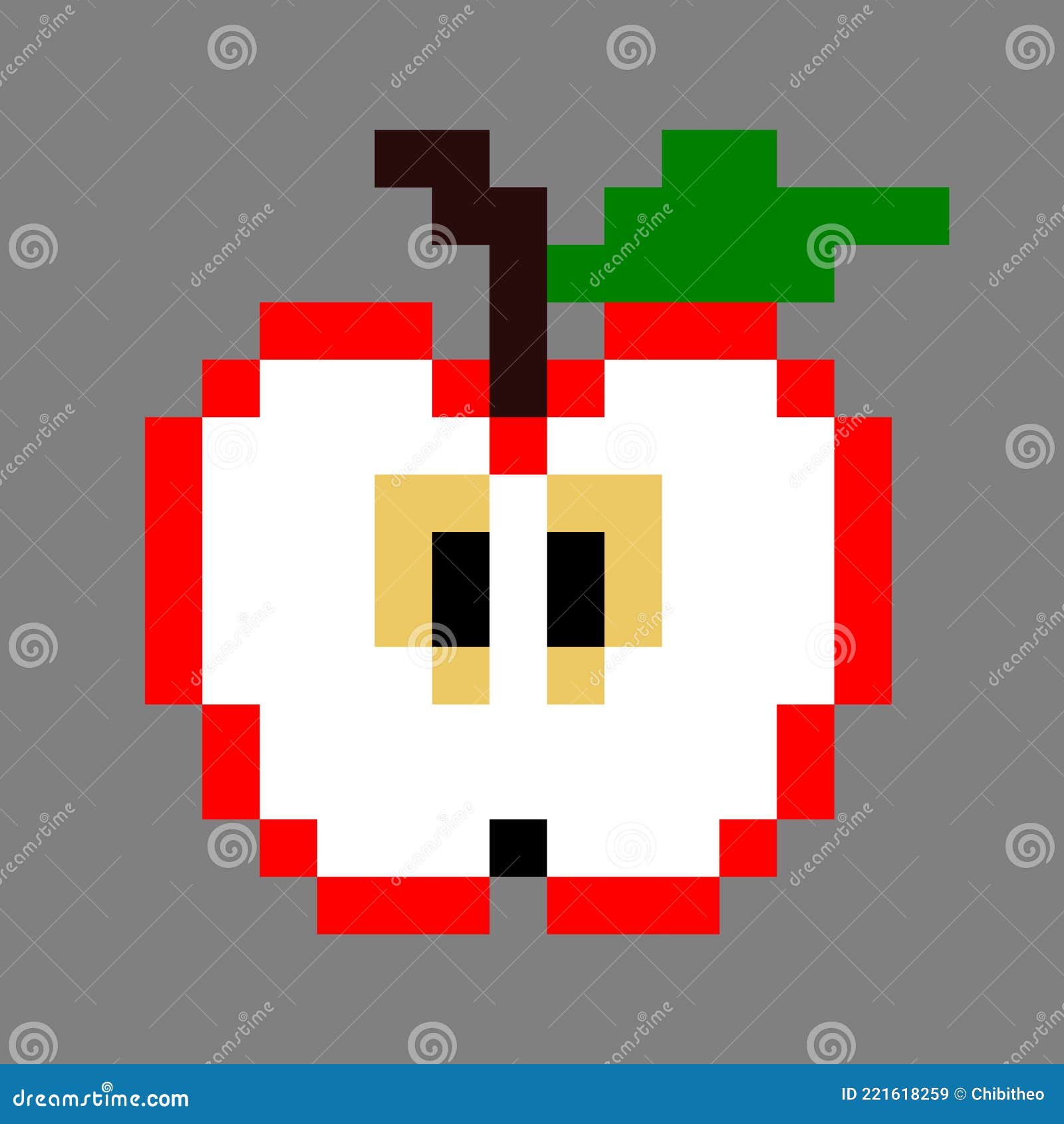 Pixel Apple Image for Game Assets Stock Vector - Illustration of icon ...