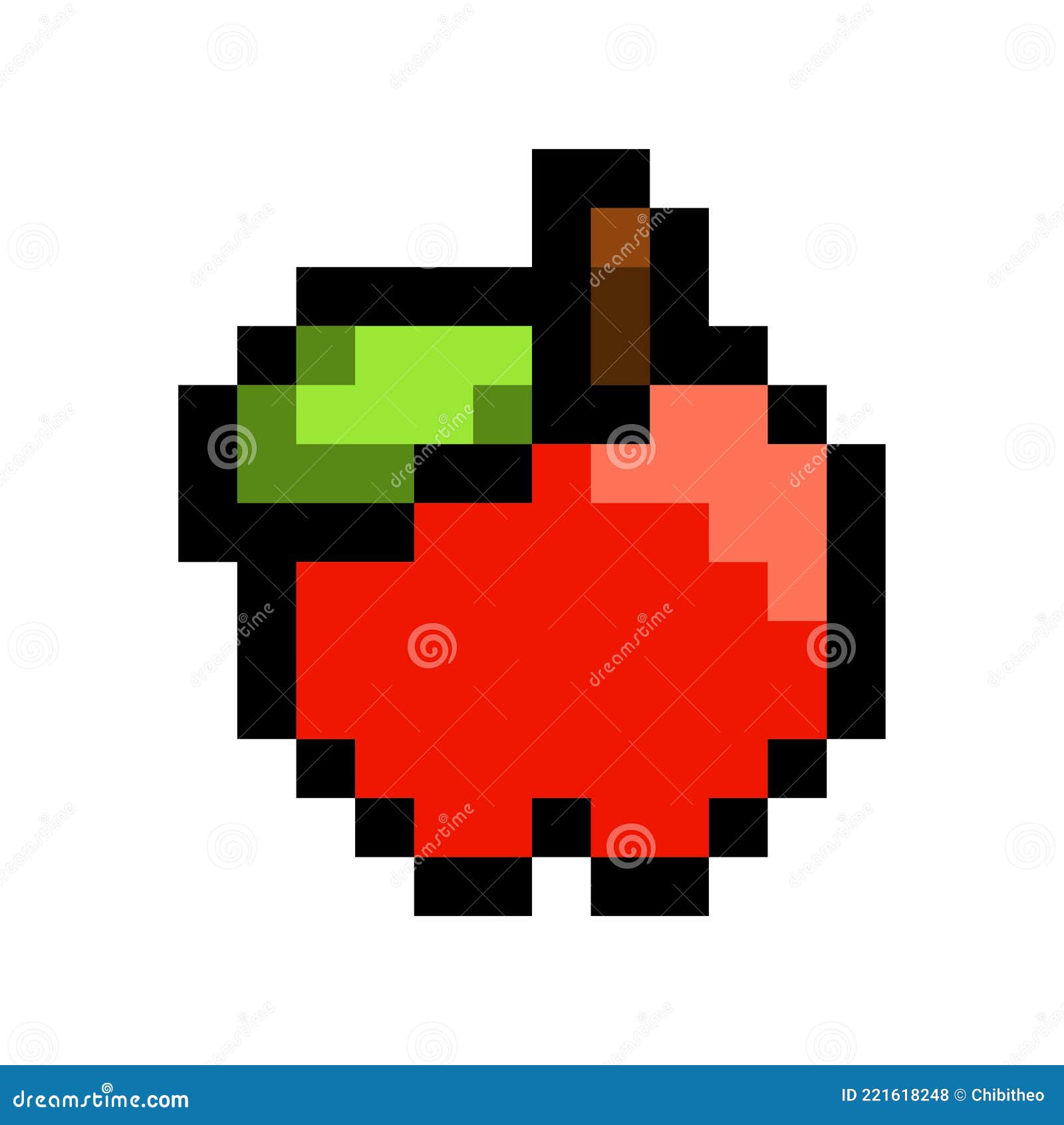 Game Assets an Apple Pixel Image Stock Vector - Illustration of icon ...