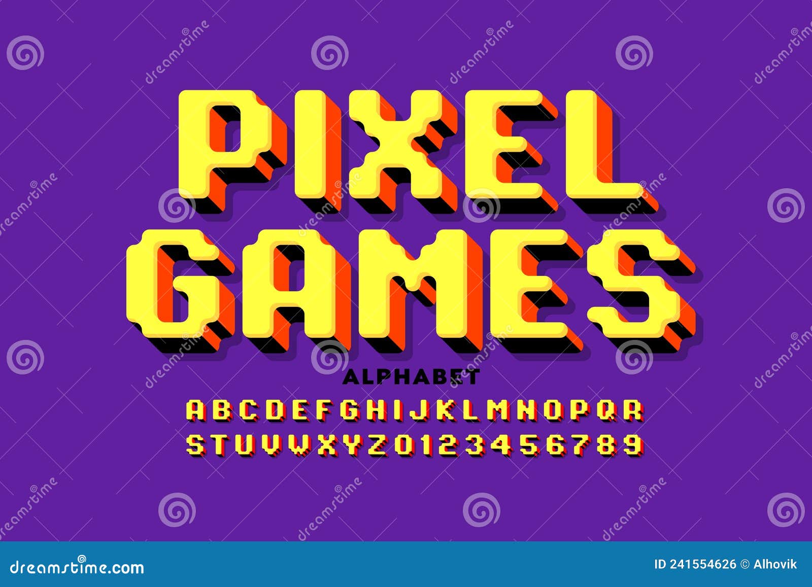 8 Bit Pixel Arcade Game Alien Invader. Superhero Pixel Space Monster ...