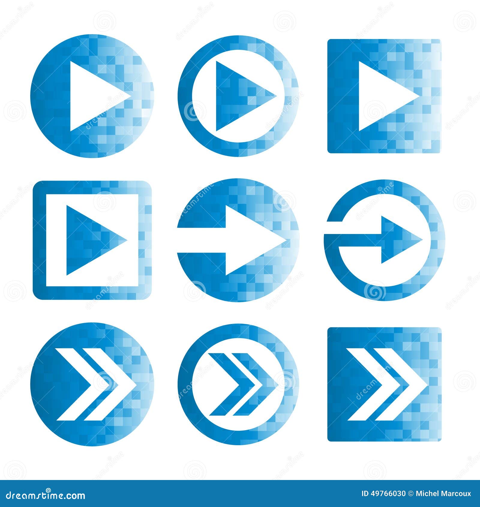 Pixel Arrow Icon Set stock vector. Illustration of circle - 49766030