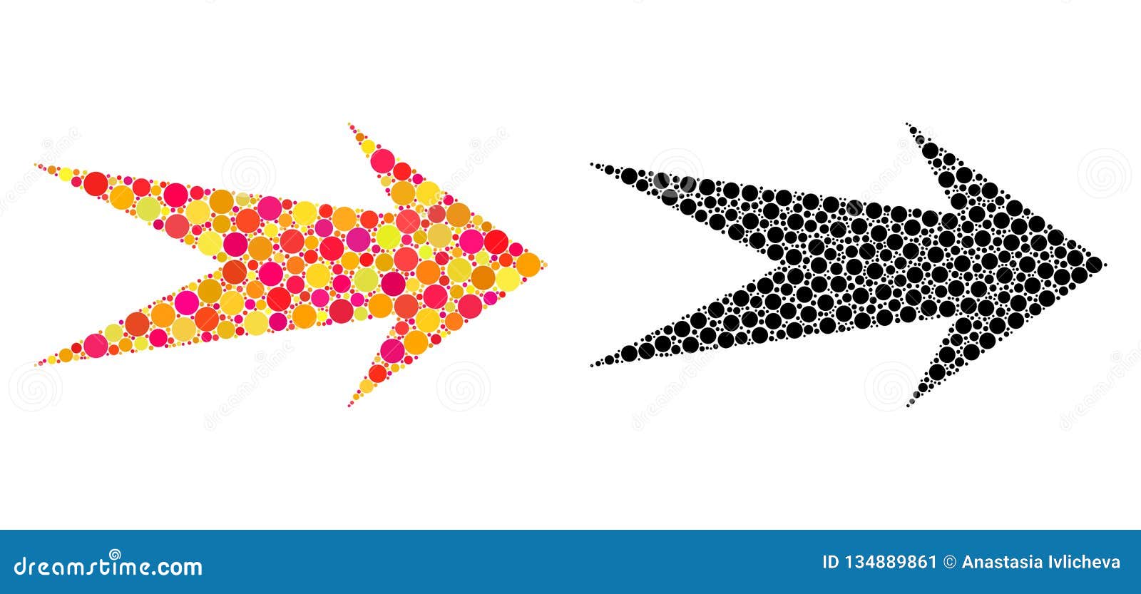 Pixel Arrow Right Mosaic Icons Stock Vector - Illustration of indicator ...