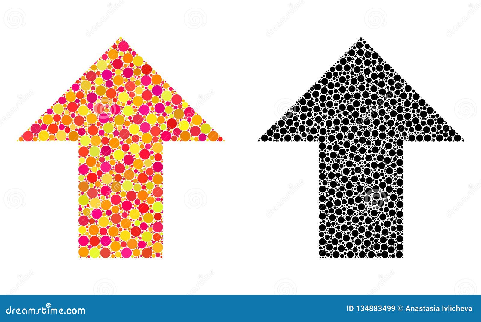 Pixel Arrow Up Mosaic Icons Stock Vector - Illustration of direction ...