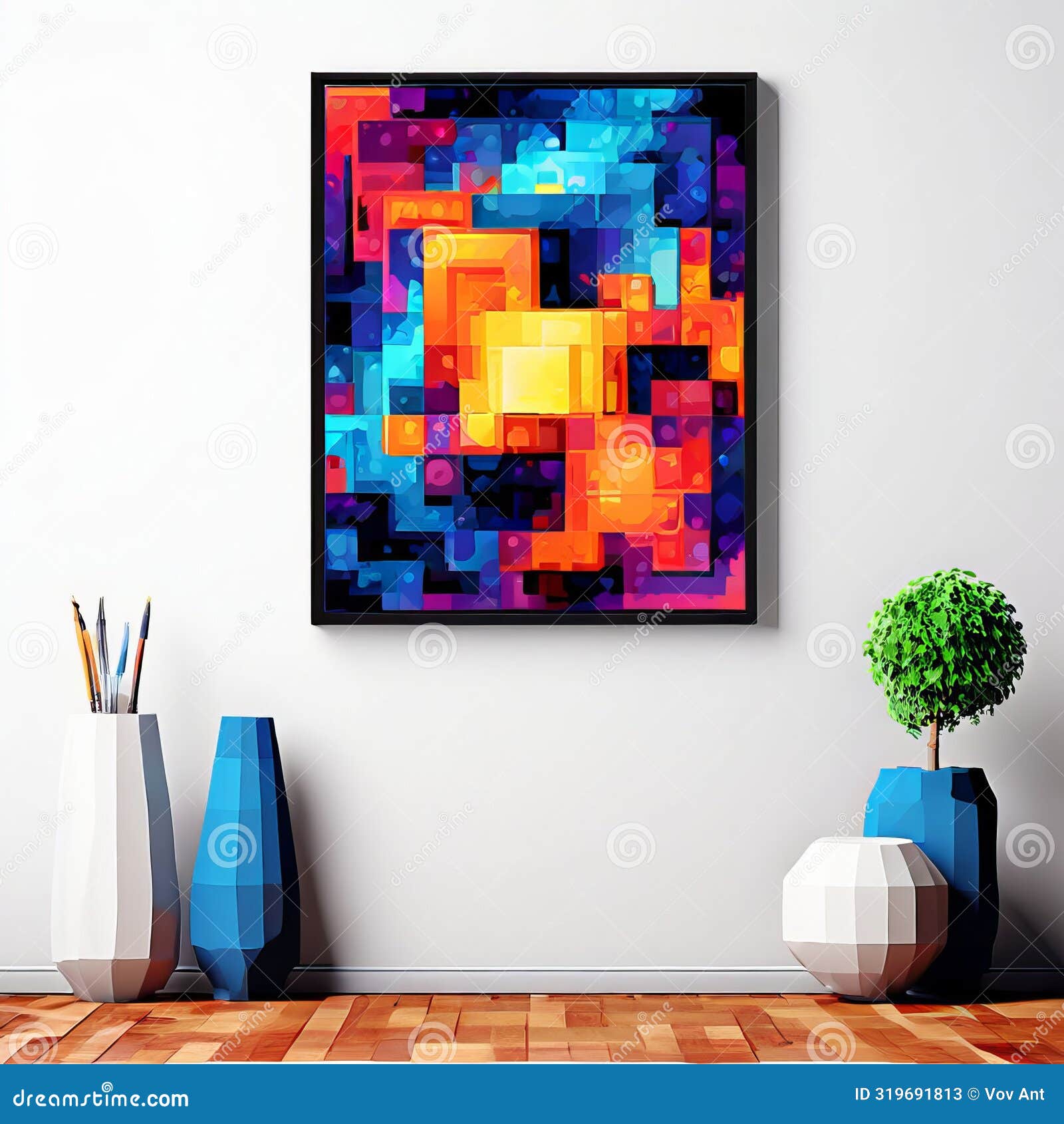 Pixel Art Abstract Pixel Art Posters with Abstract Designs Usin Stock ...