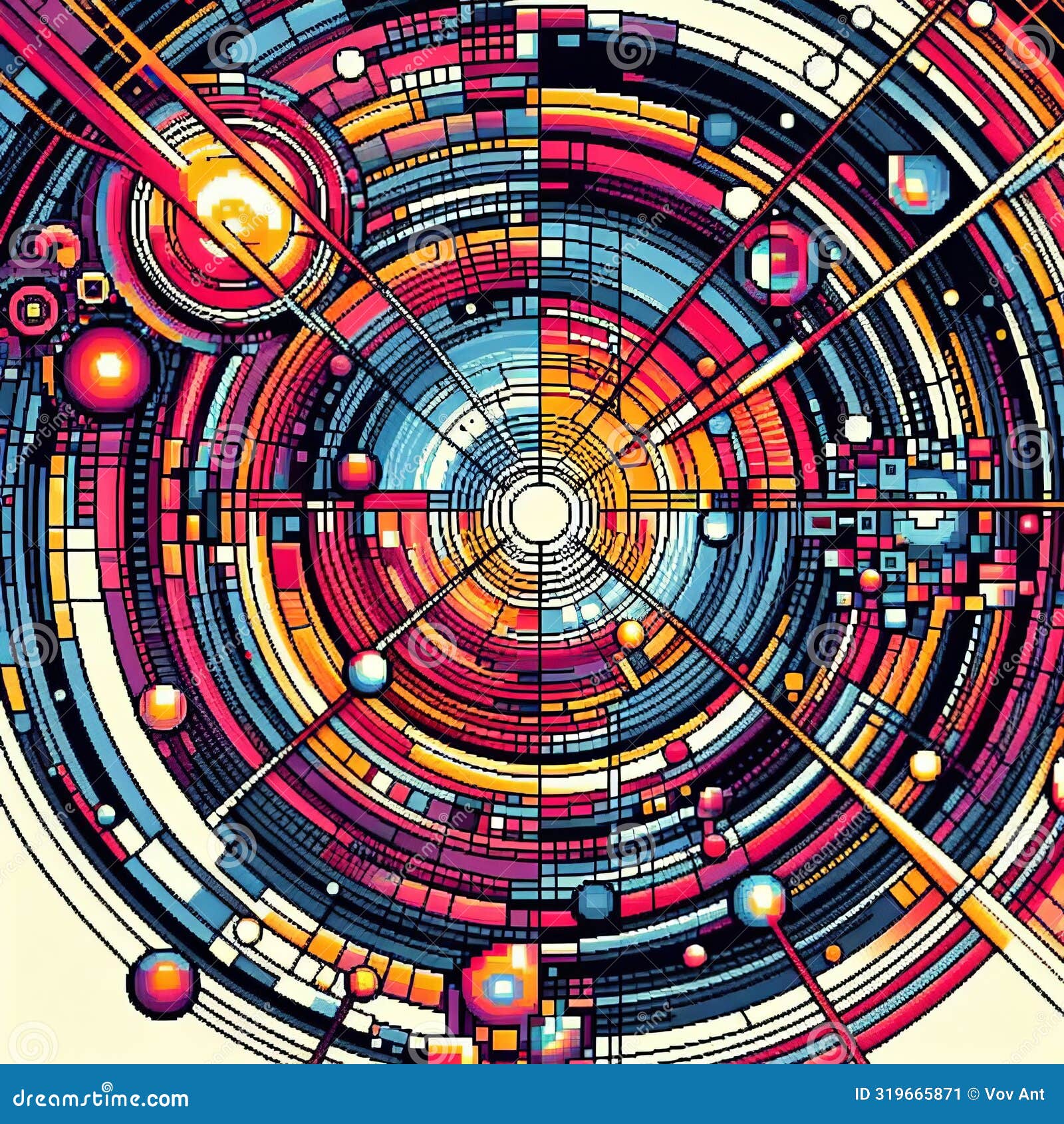 109 Pixel Art Abstract_ Pixel Art Posters With Abstract Design Stock ...