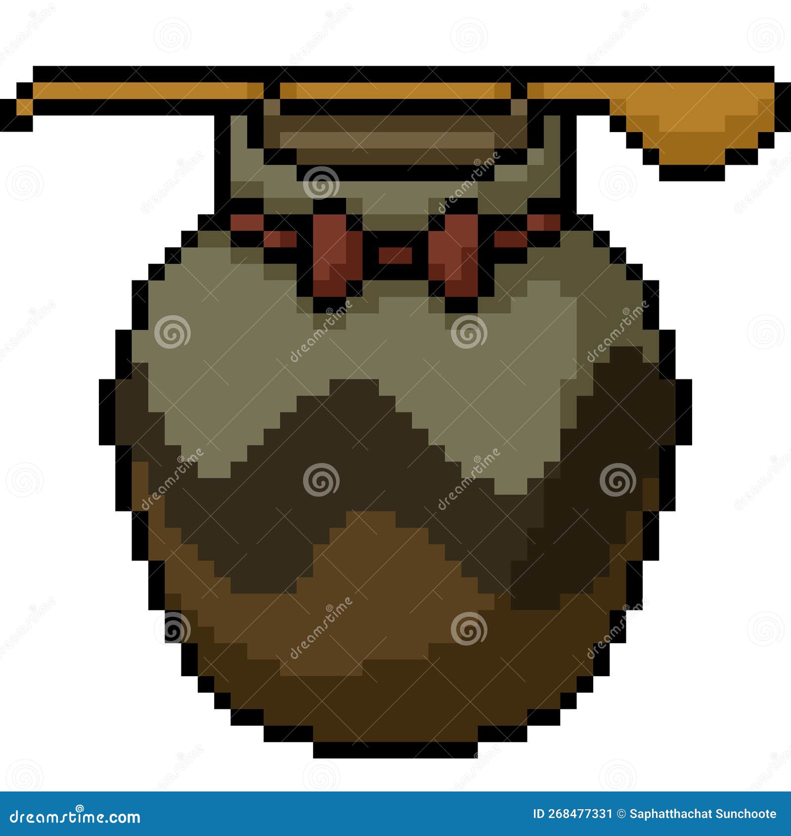 Pixel art ancient clay jay stock vector. Illustration of vector - 268477331