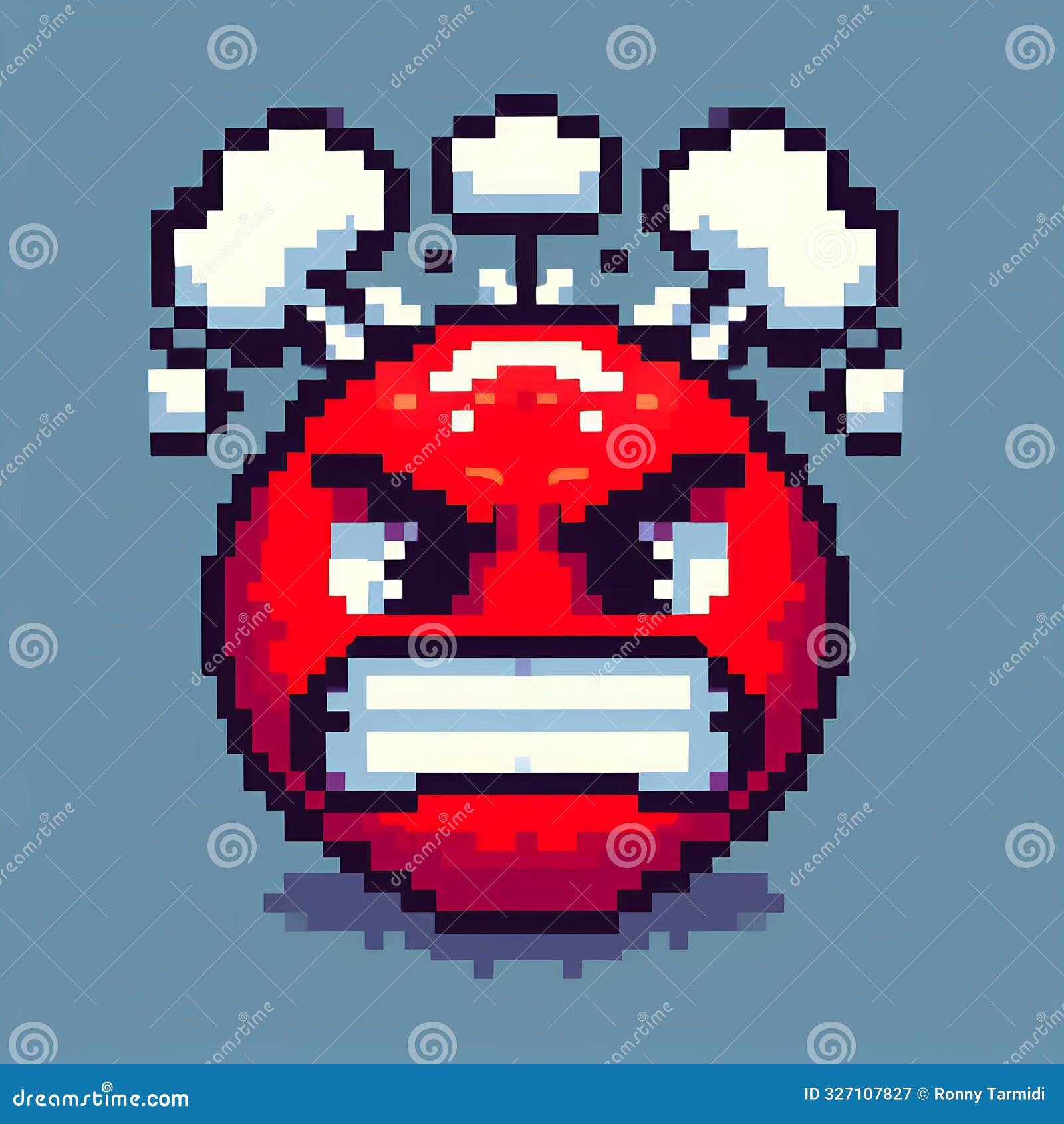 Pixel Art Angry Emote Illustration | CartoonDealer.com #327107827
