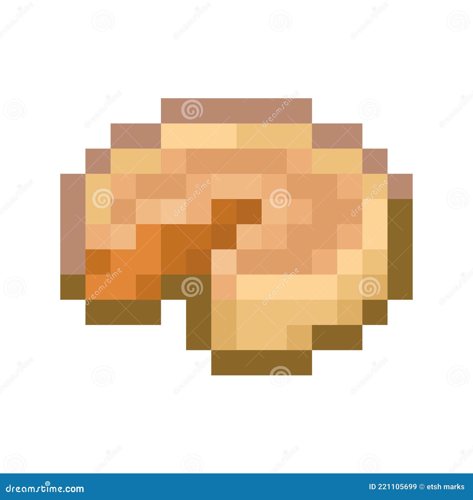 Pixel art of a Apple Pie. stock vector. Illustration of glow - 221105699