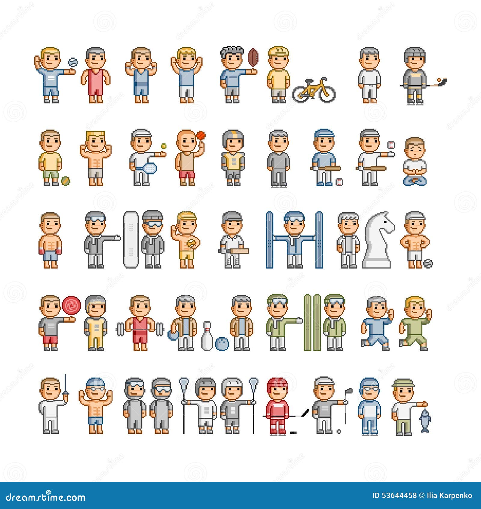 Pixel Art Runner Vector Illustration | CartoonDealer.com #52642074