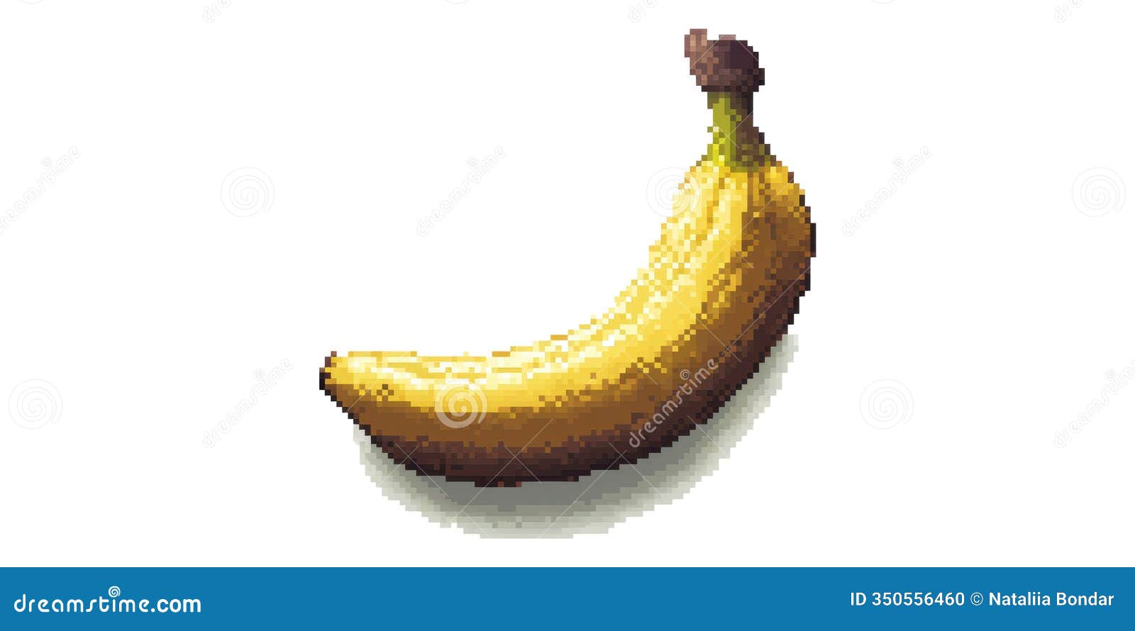 Pixel Art Banana Isolated on Transparent Background Stock Illustration ...