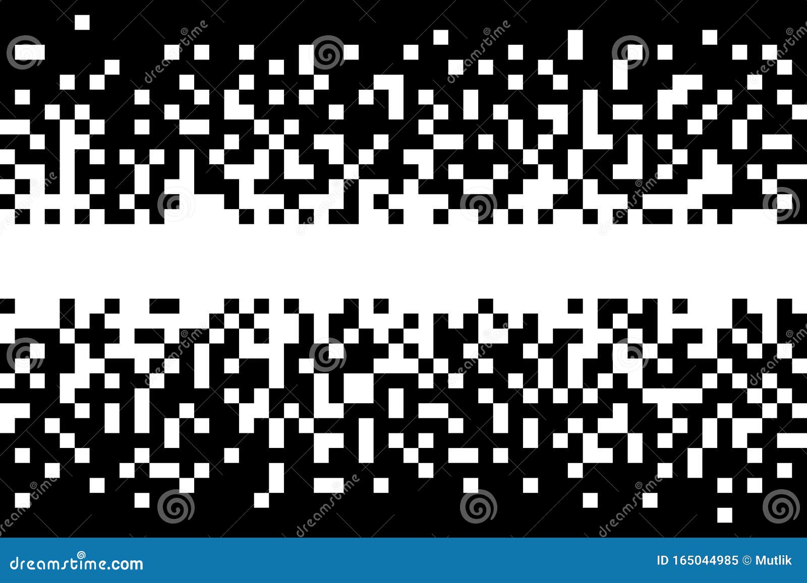 Pixel Art Banner with Place and Space for Your Text Stock Vector ...