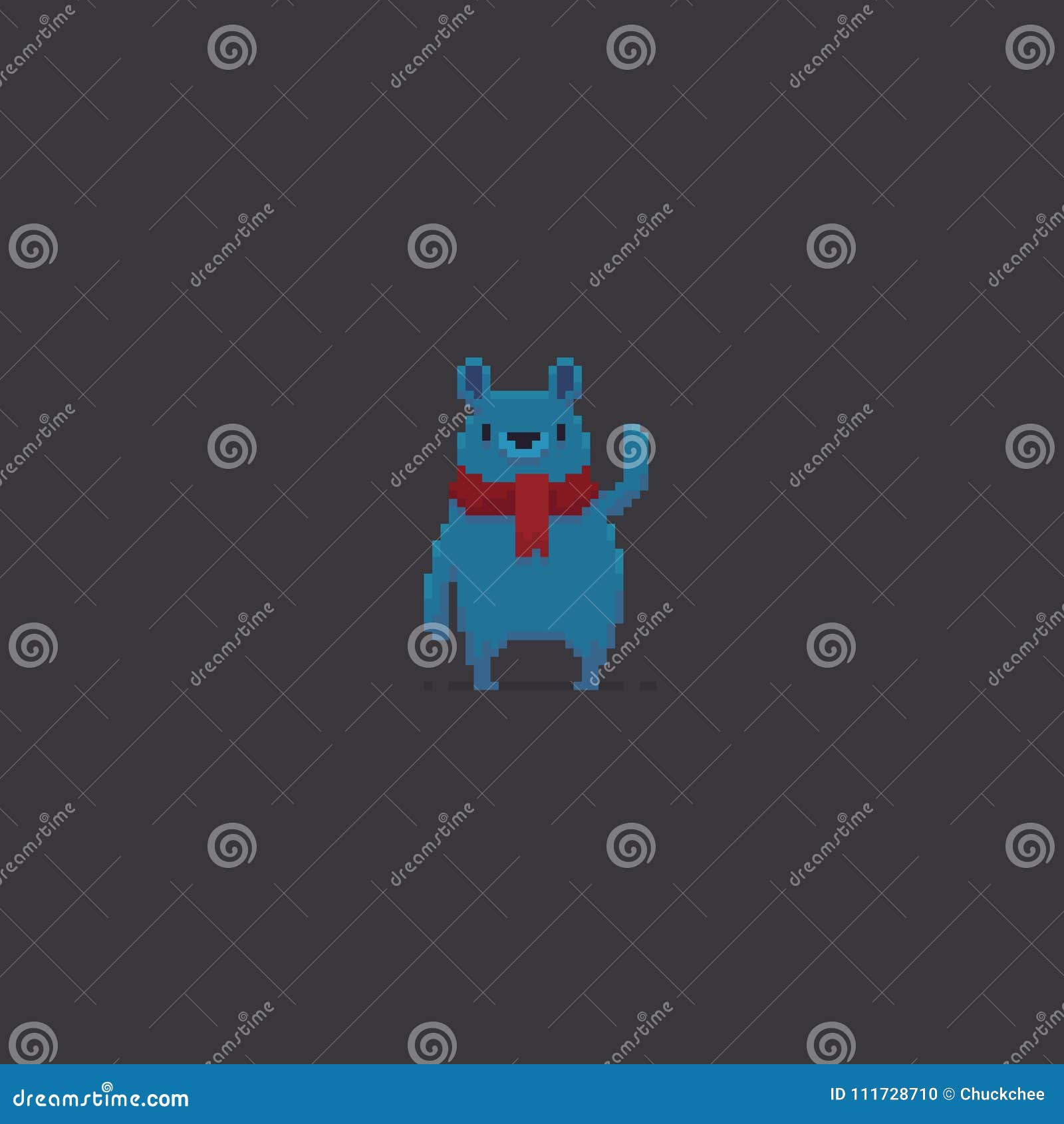 Pixel Art Bear Vector Illustration | CartoonDealer.com #111728710