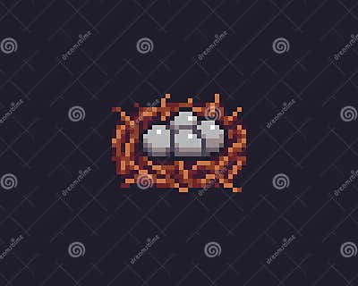 Pixel art nest stock vector. Illustration of background - 121805926