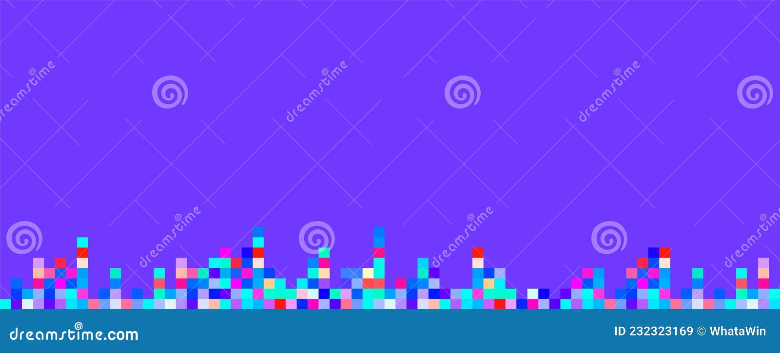 Pixel Art 8-bit Background in Purple Color Illustration Stock Vector ...