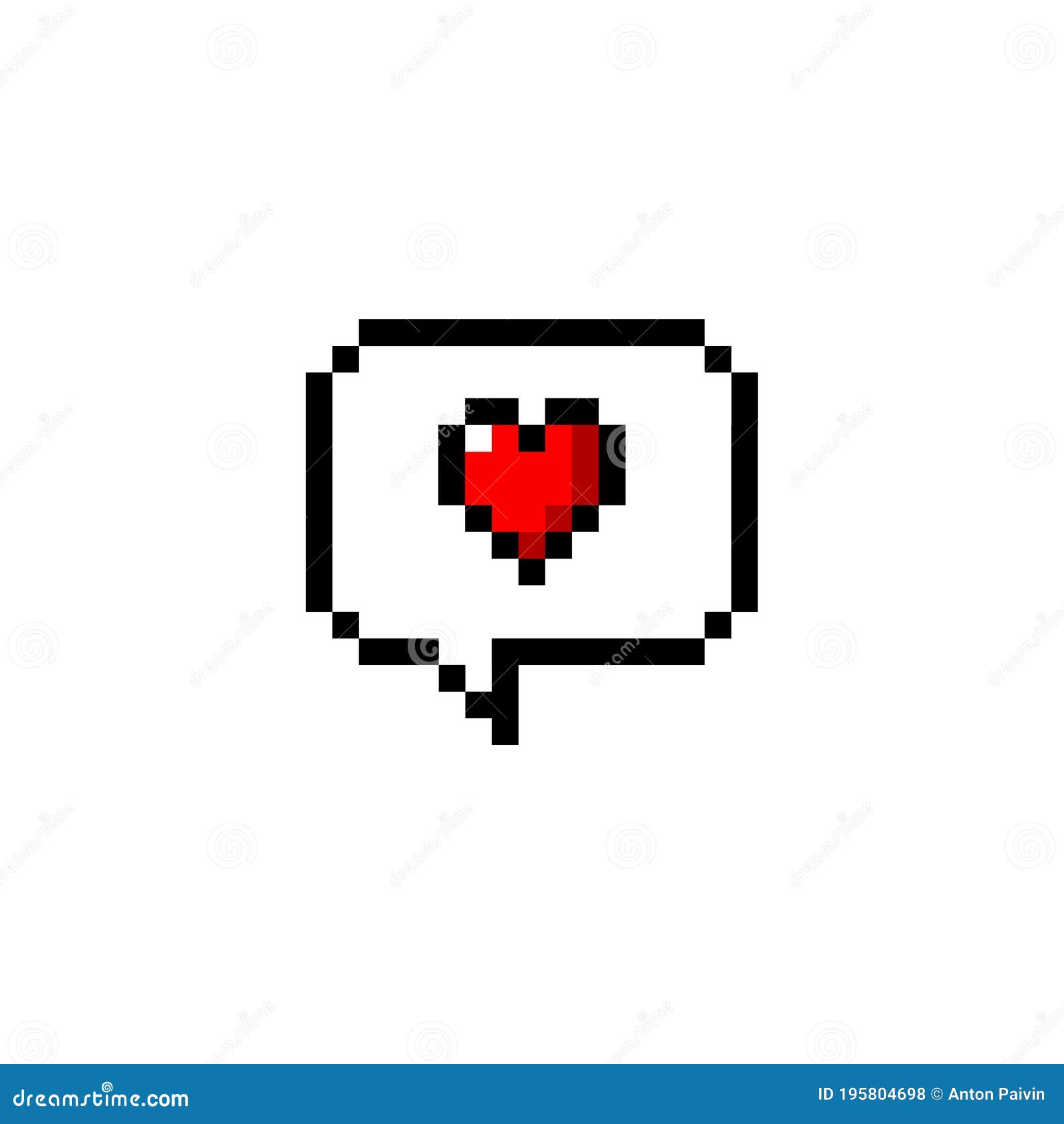 Pixel Art 8-bit Heart Speech Bubble - Isolated Vector Illustration ... Pixel Art 8-bit Heart Speech Bubble - Isolated Vector Illustration ...