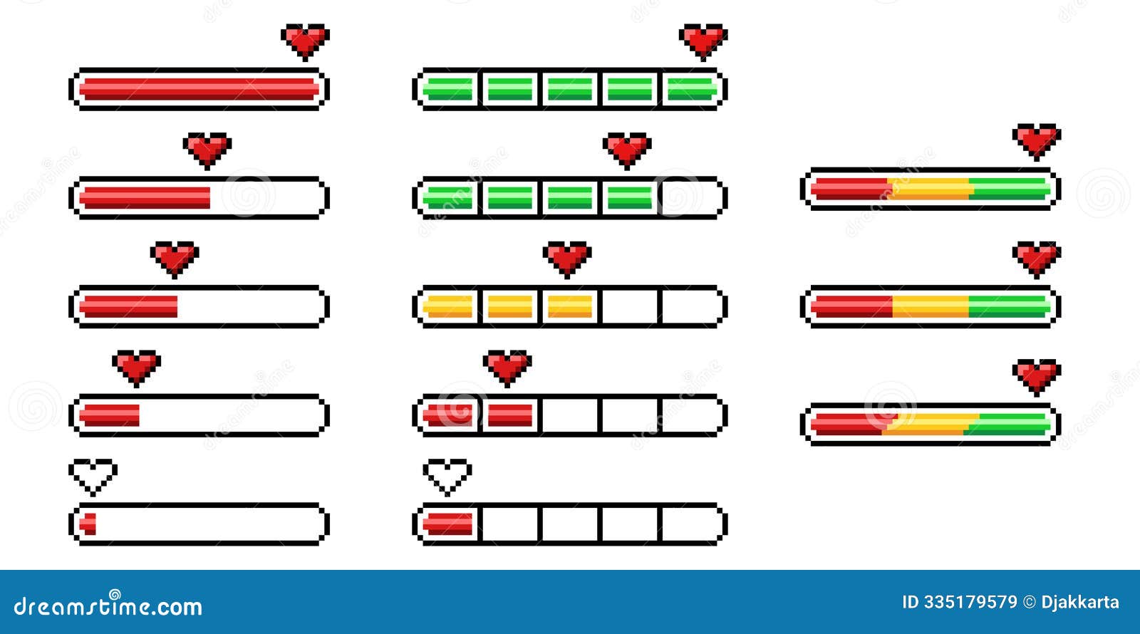 Pixel Art 8-bit Loading Bar Concept. Loading Or Installing Process. Cartoon Vector ...