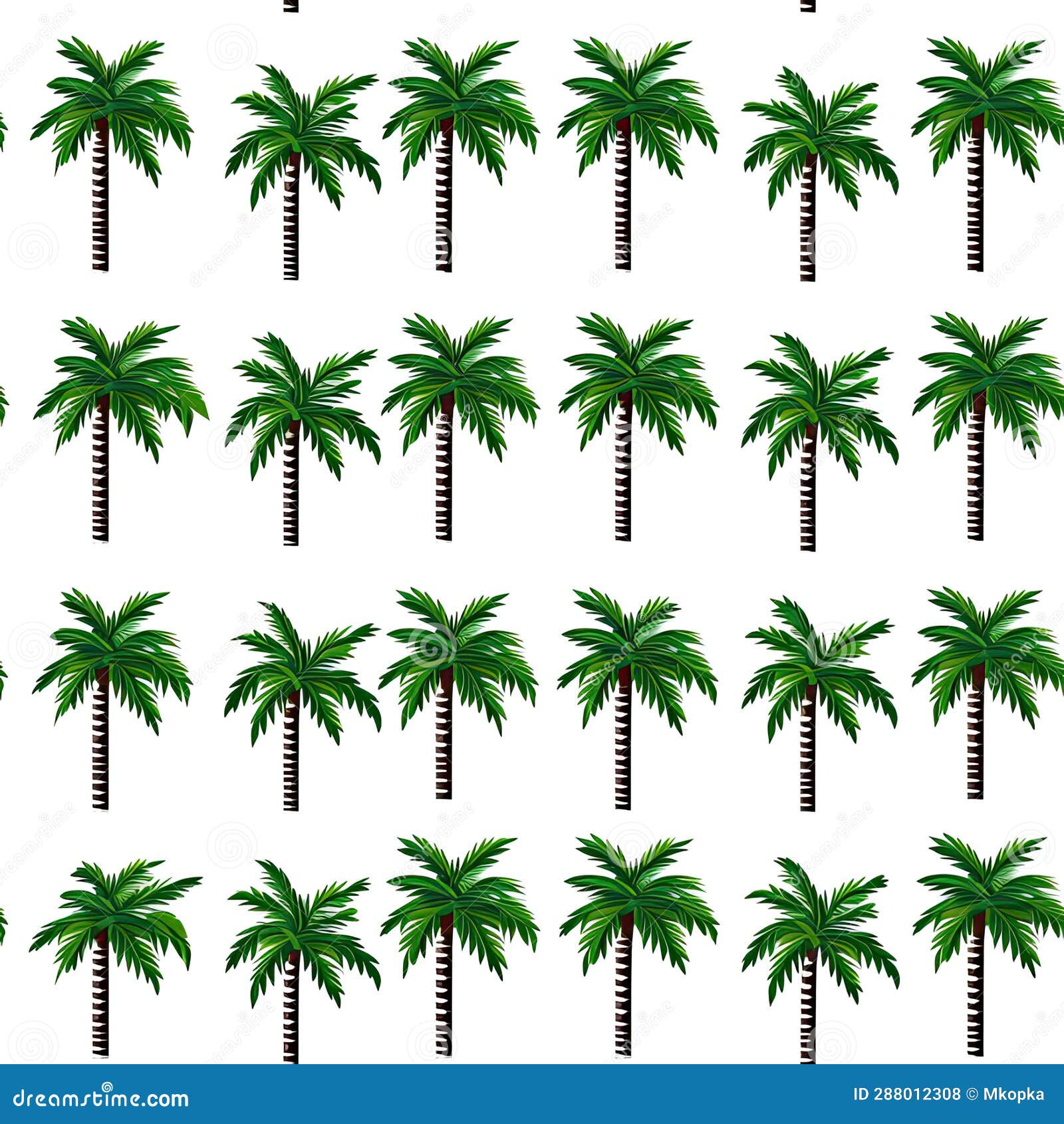 Pixel Art 8-bit Palm Trees on White. Seamless Pattern Stock ...