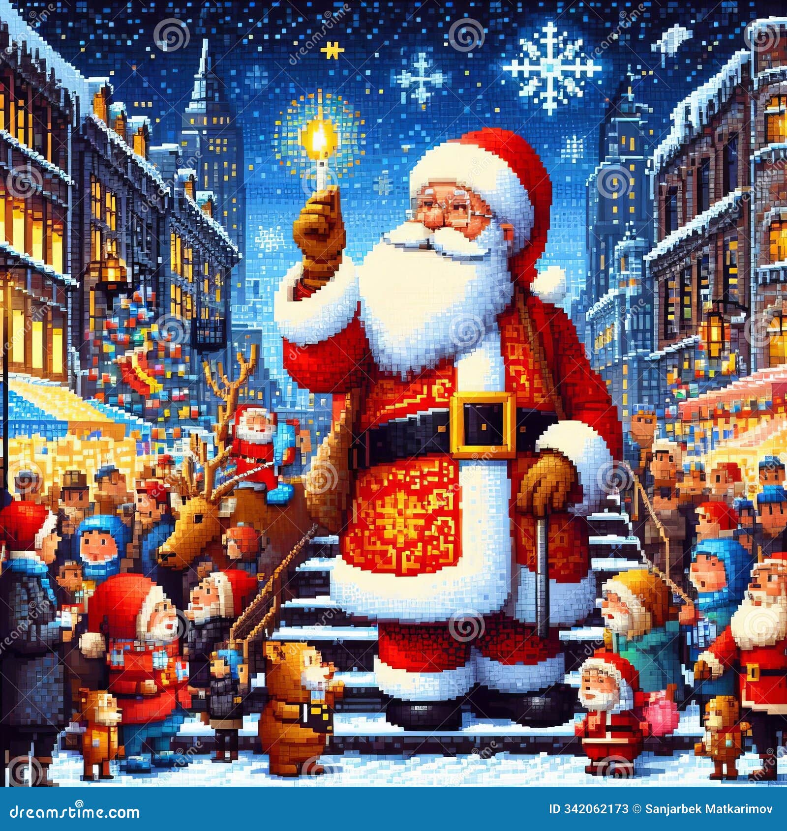 Pixelated Santa Hat Illustration. Simple Pixel Art Of A Red Santa Hat With White Trim On A Dark ...