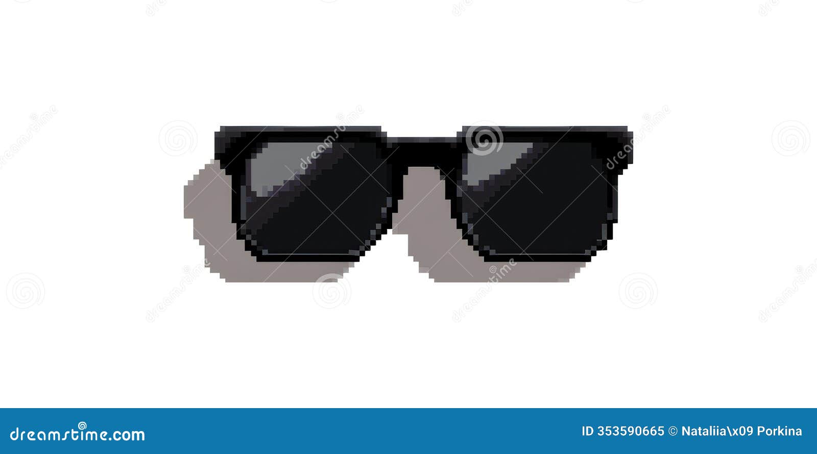 Pixel Art Black Sunglasses Isolated on Transparent Background Stock ...