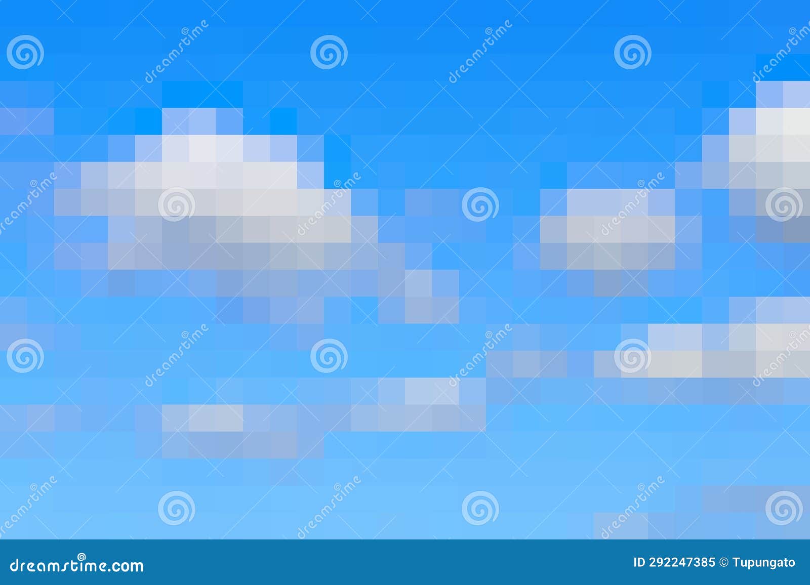 Pixel Art Blue Sky Background Stock Illustration - Illustration of ...