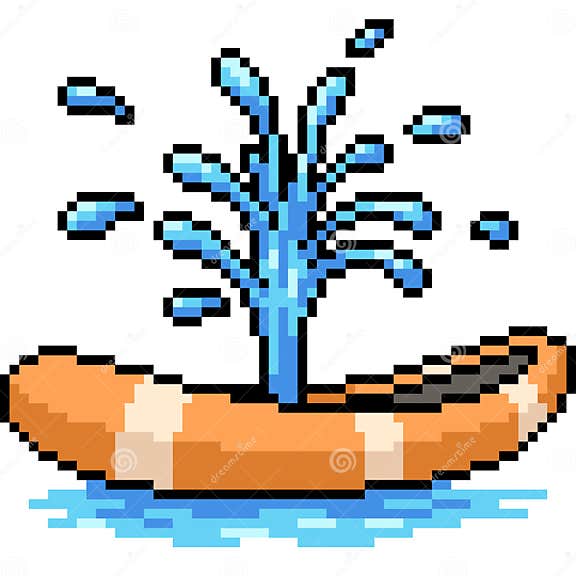 Pixel Art of Boat Leaking Sinking Stock Vector - Illustration of doodle ...