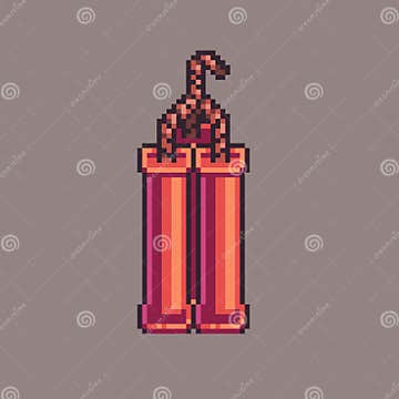Pixel Art Bomb Dynamite Grenade Vector Stock Vector - Illustration of line, time: 248242153