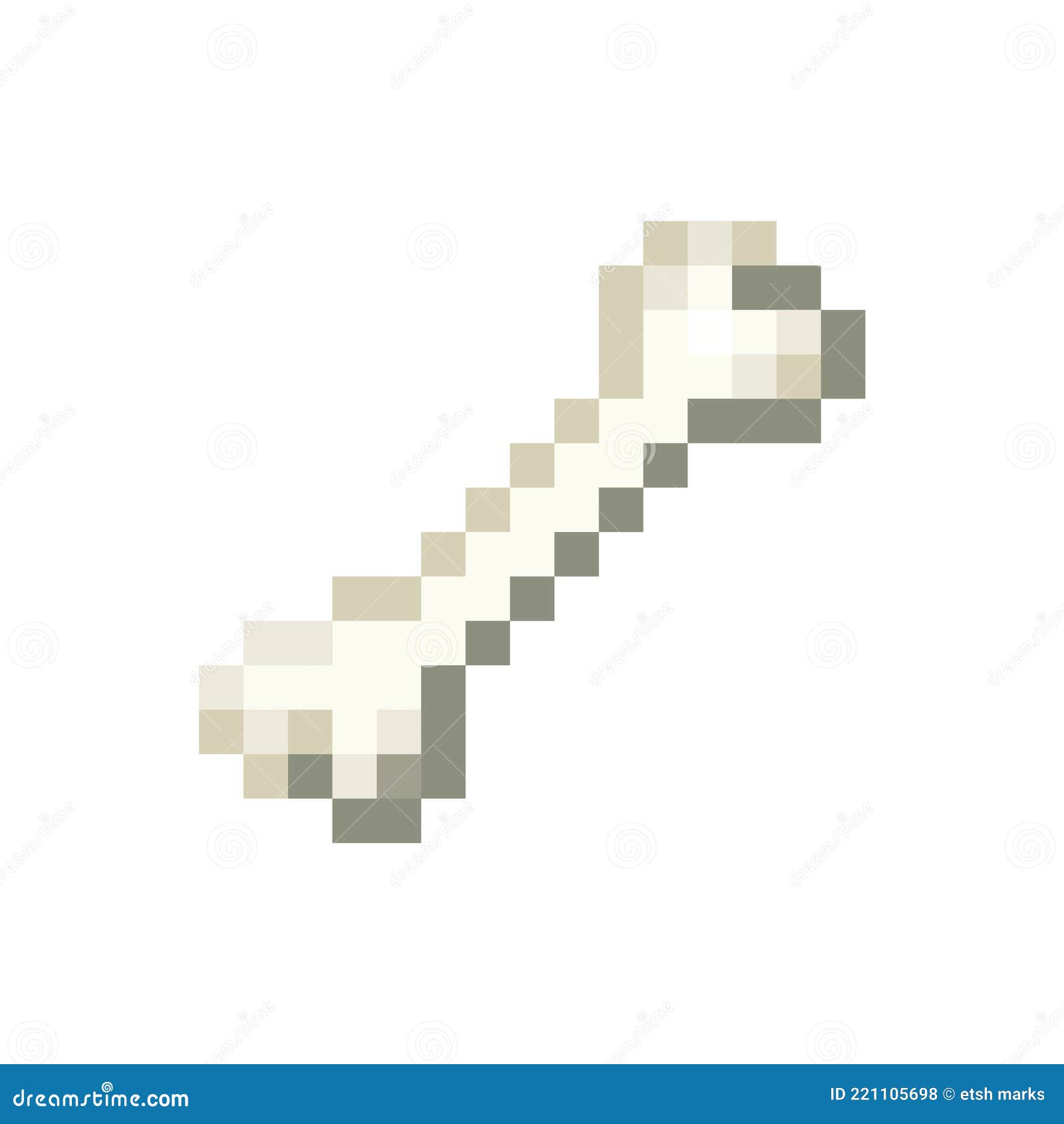 Pixel Art Of A Bone. Vector Illustration | CartoonDealer.com #221105698