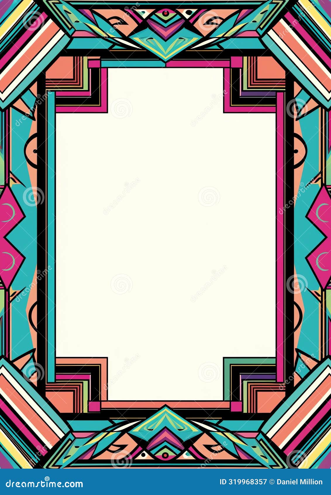 Pixel Art Border 90s Retro Nostalgic Frame Stock Illustration ...