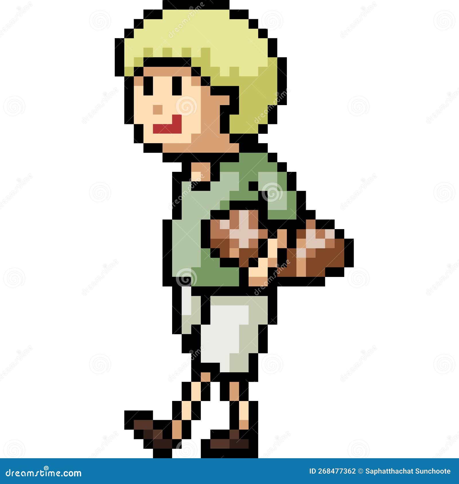 Pixel Art Boy Ball vektor abbildung. Illustration von biss - 268477362