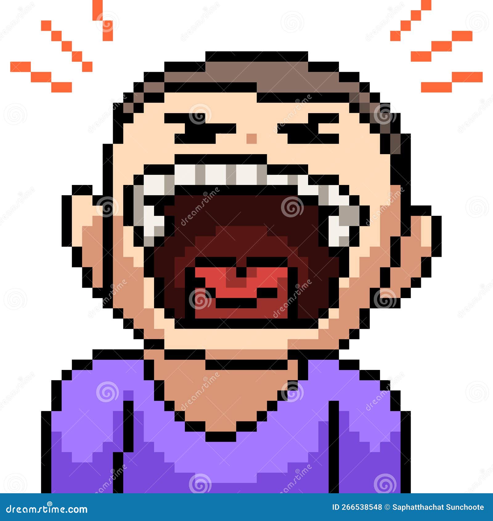 Pixel art boy laugh funny stock vector. Illustration of laugh - 266538548