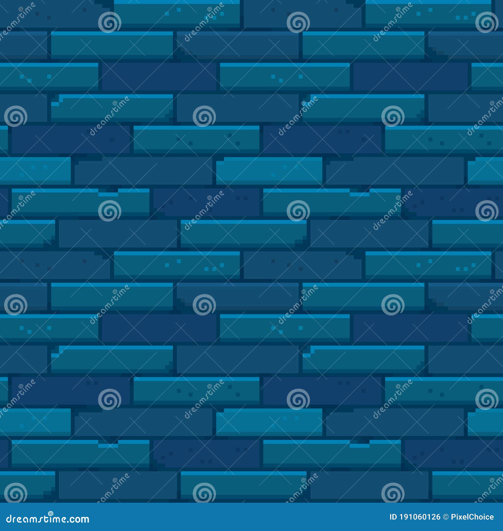 Pixel Art Brick Wall Seamless Pattern Vector Illustration ...