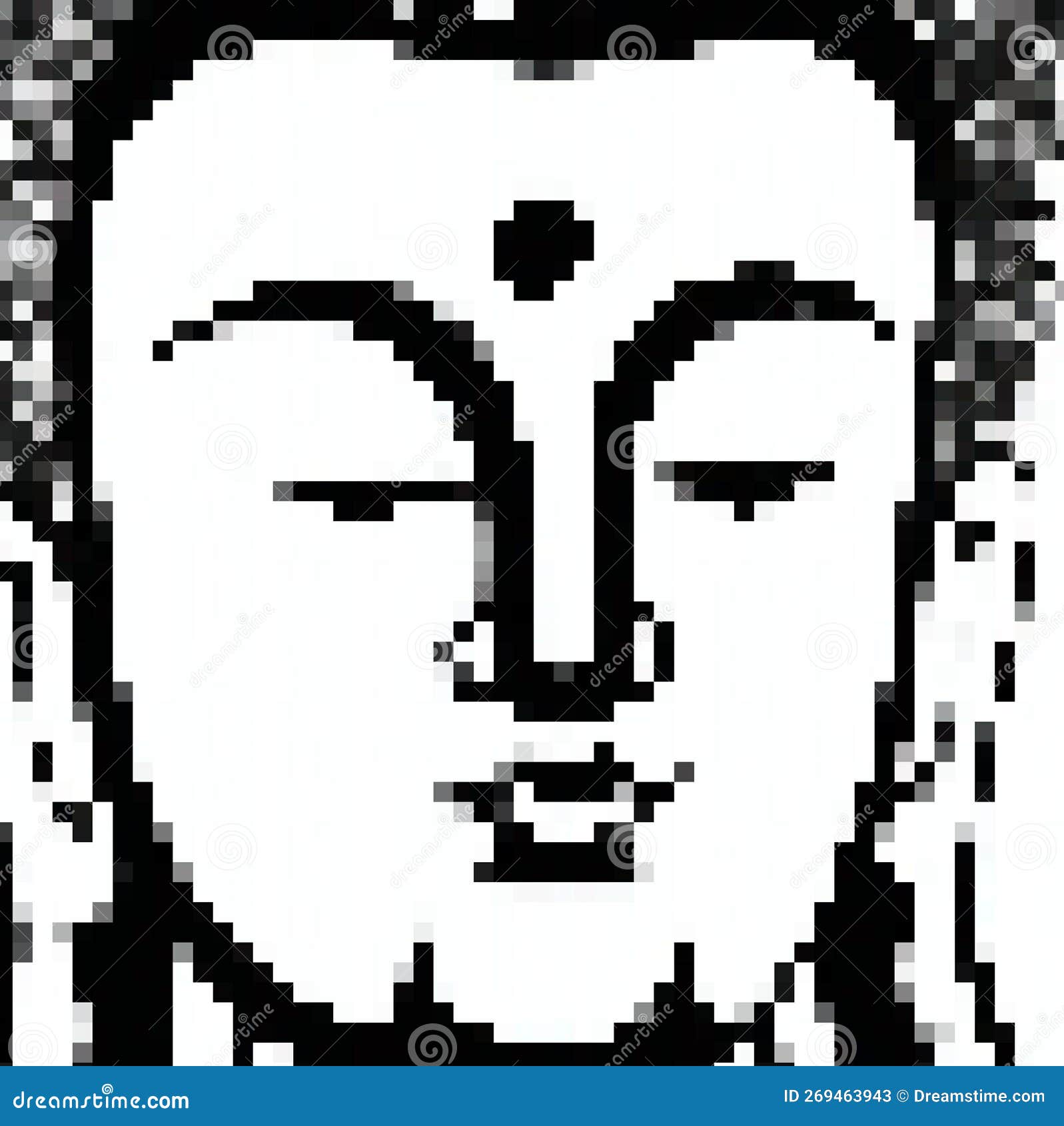 Pixel Art Of Buddha Statue Royalty-Free Stock Image | CartoonDealer.com ...