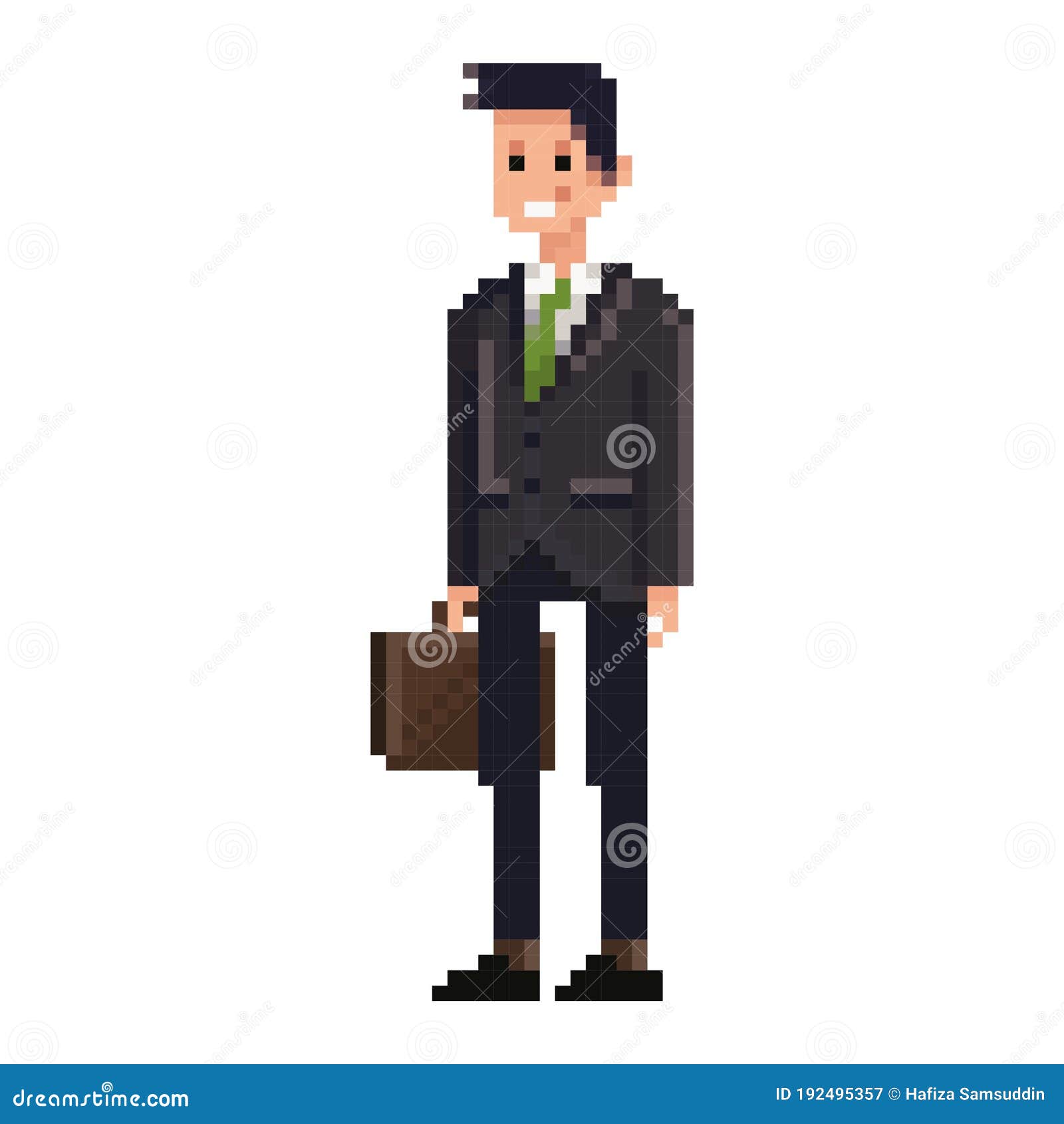 Pixel Art Businessman. Vector Illustration Decorative Design Stock ...