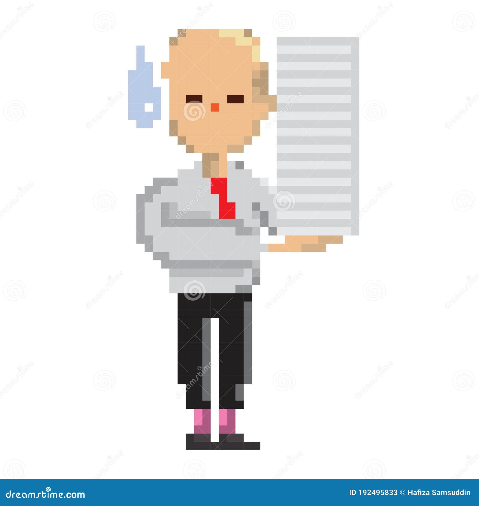 Pixel Art Businessman. Vector Illustration Decorative Design Stock ...