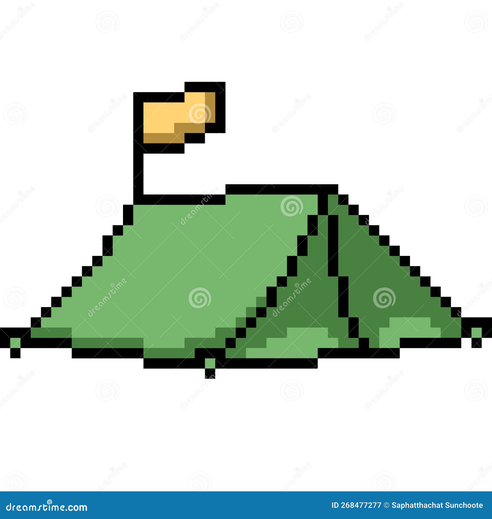 Pixel art camp tent picnic stock vector. Illustration of picnic - 268477277
