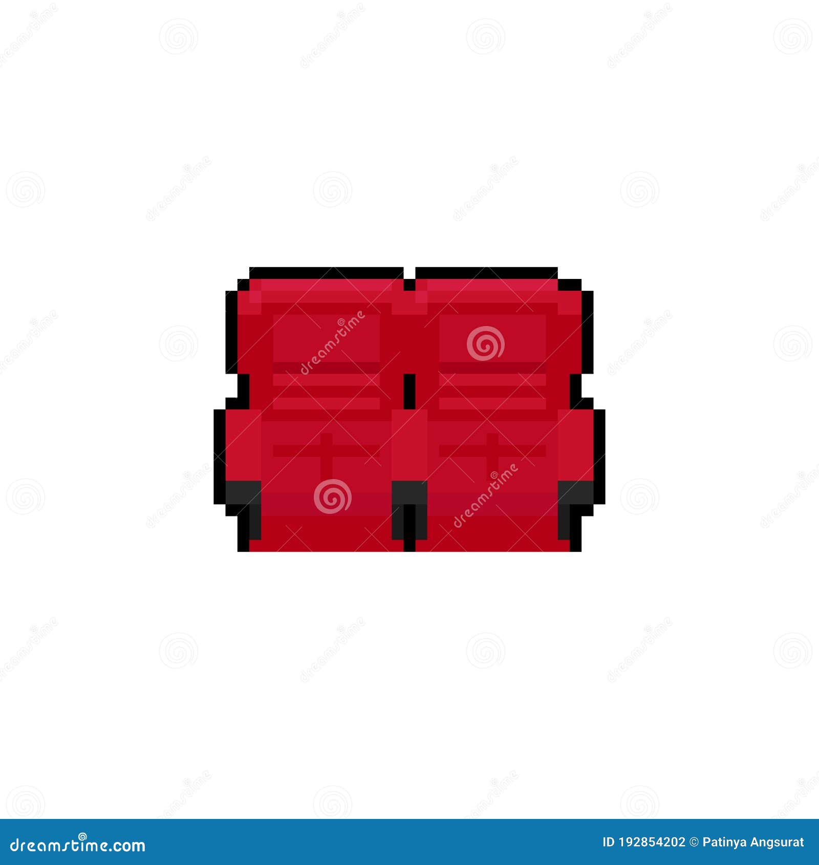 Pixel Art Cartoon Red Cinema Seats. Stock Vector - Illustration of logo ...