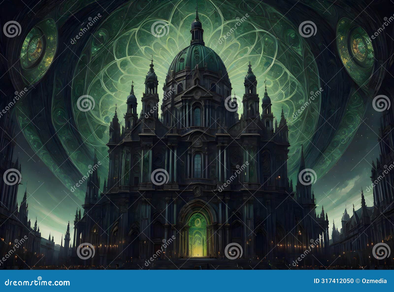 Pixel Art Cathedral, Grand Structure Formed by Detailed Pixel Patterns ...