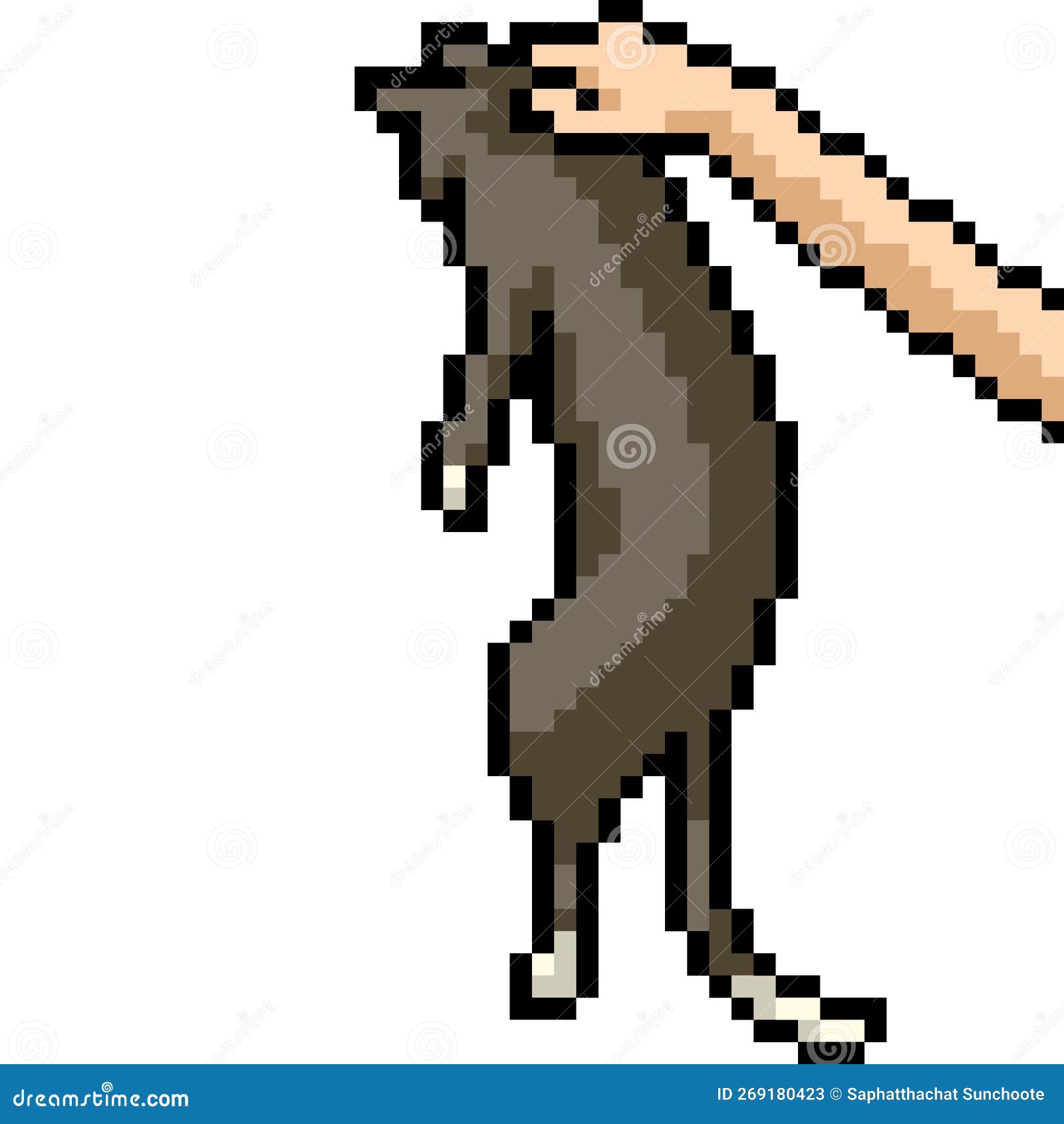 Pixel art chat illustration de vecteur. Illustration du prise - 269180423