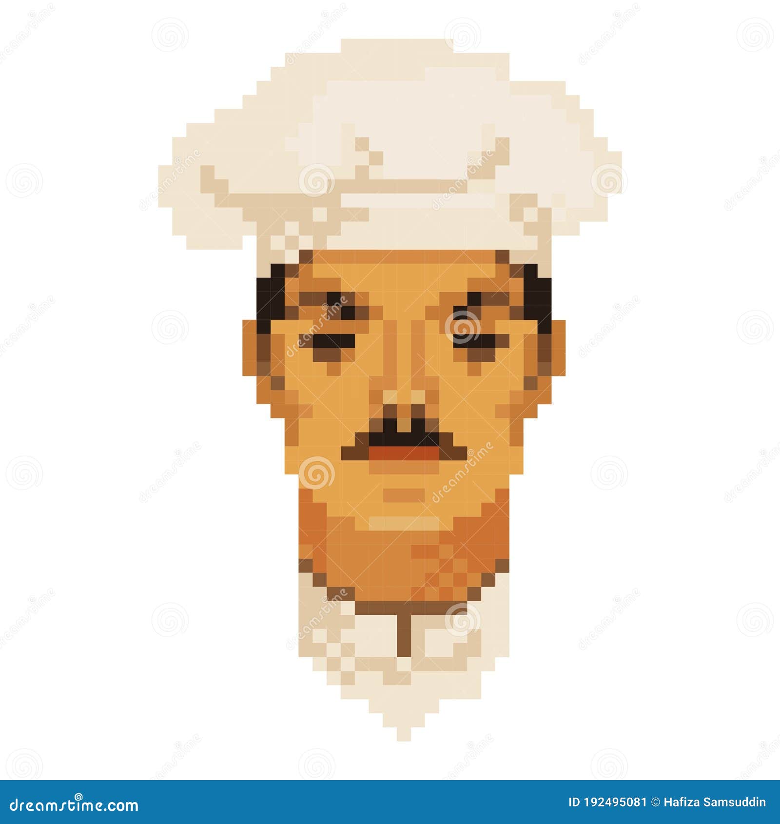 Pixel Art Chef. Vector Illustration Decorative Design | CartoonDealer ...