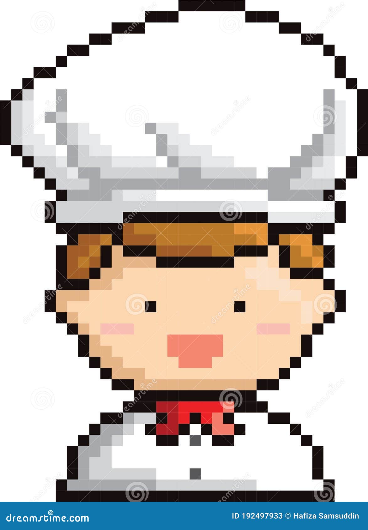 Pixel Art Chef Hat Game Asset Design Cartoon Vector | CartoonDealer.com ...