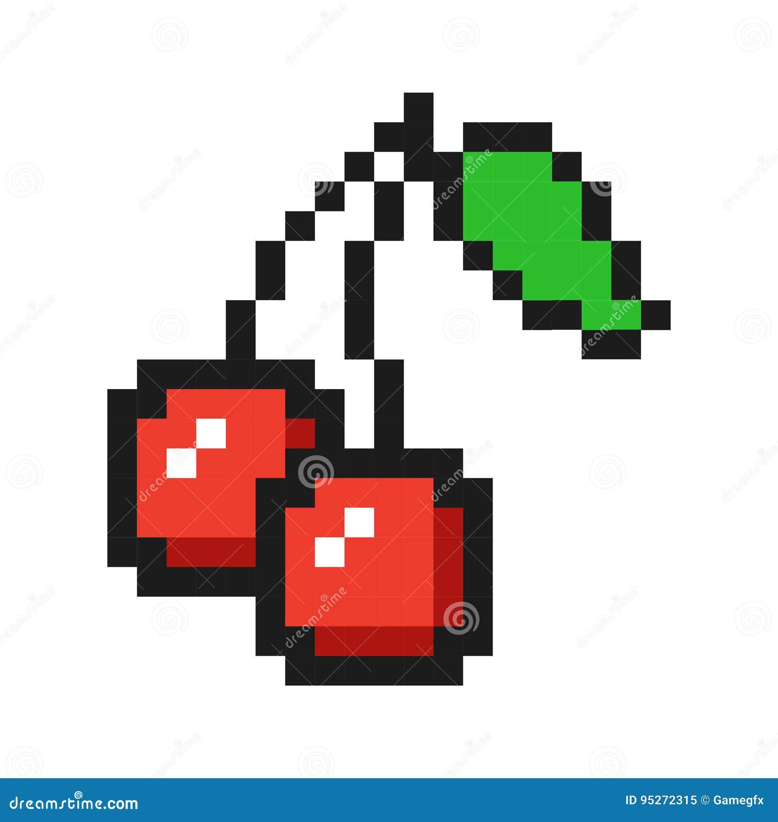 Cherry Icon, Simple Design, Cherries Icon Clip Art. Cartoon Vector ...