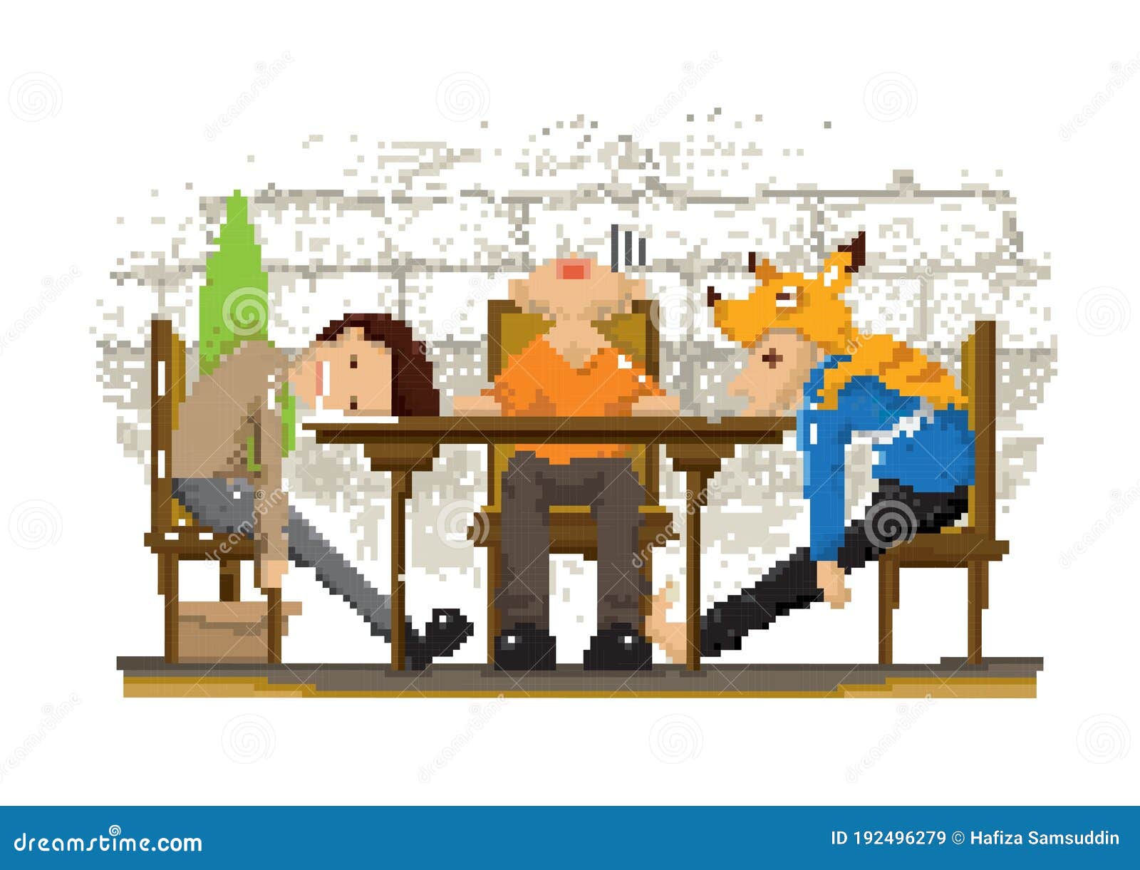 Pixel Art Chill Time. Vector Illustration Decorative Design Stock ...