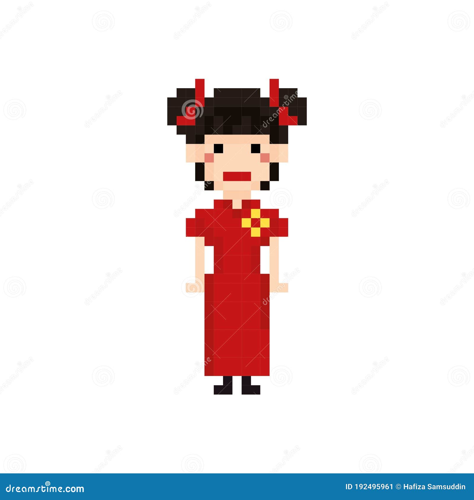 Pixel Art Chinese Ghost Icons. Vector Illustration | CartoonDealer.com ...