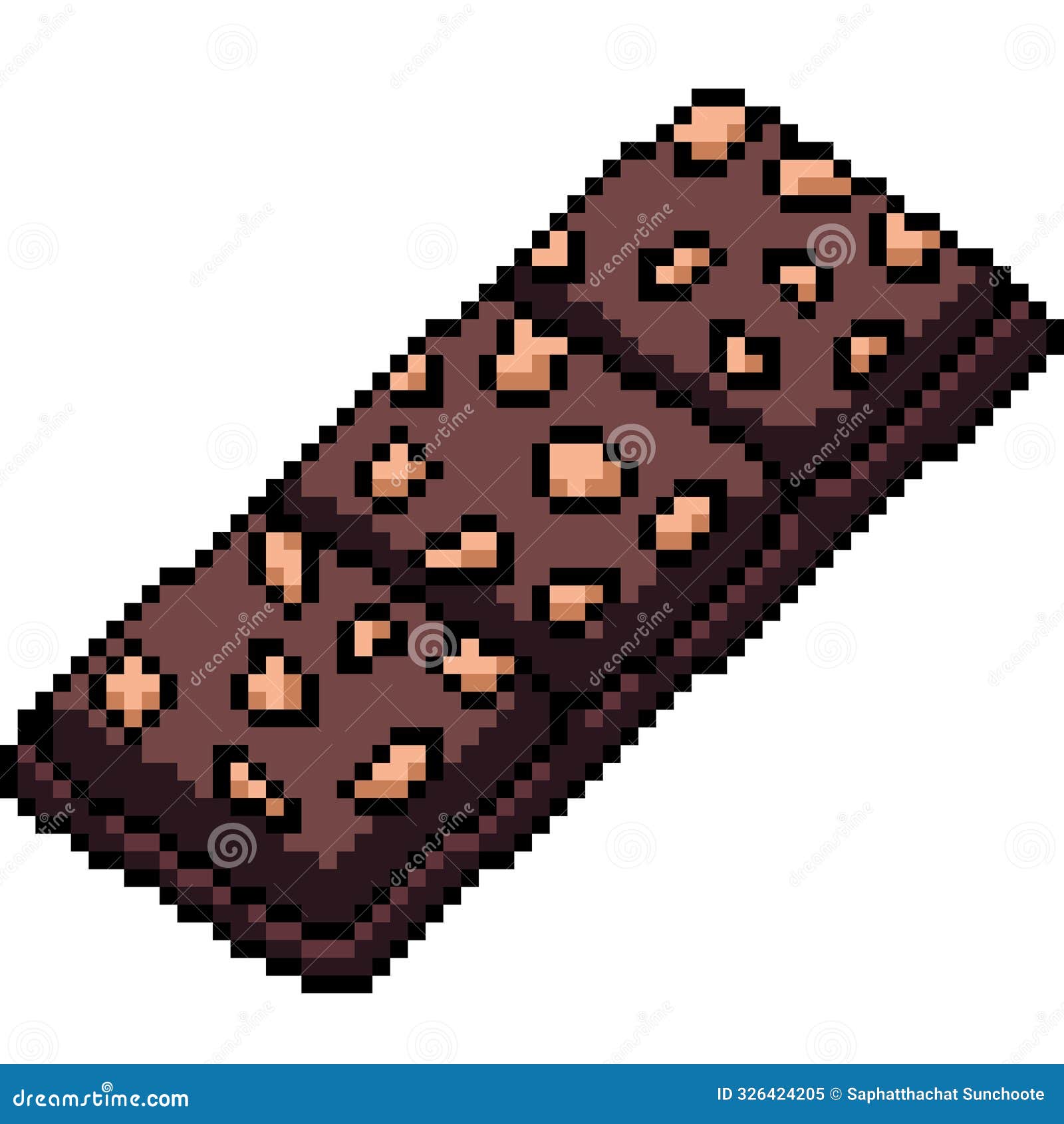 Pixel Art Chocolate Illustration For Game Dev Cartoon Vector ...
